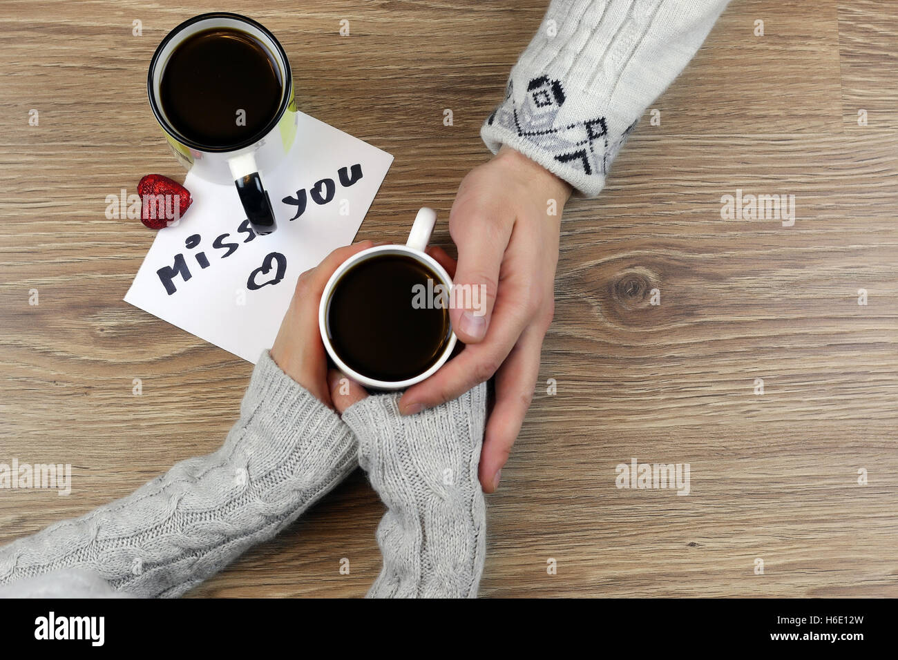hand coffee background couple Stock Photo - Alamy