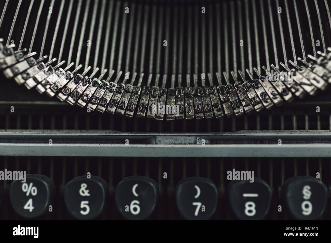 Retro writing machine prints Stock Photo - Alamy