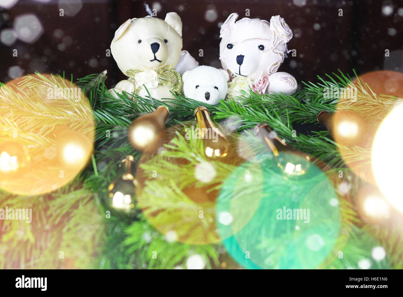 New Year tree toy bears Stock Photo - Alamy