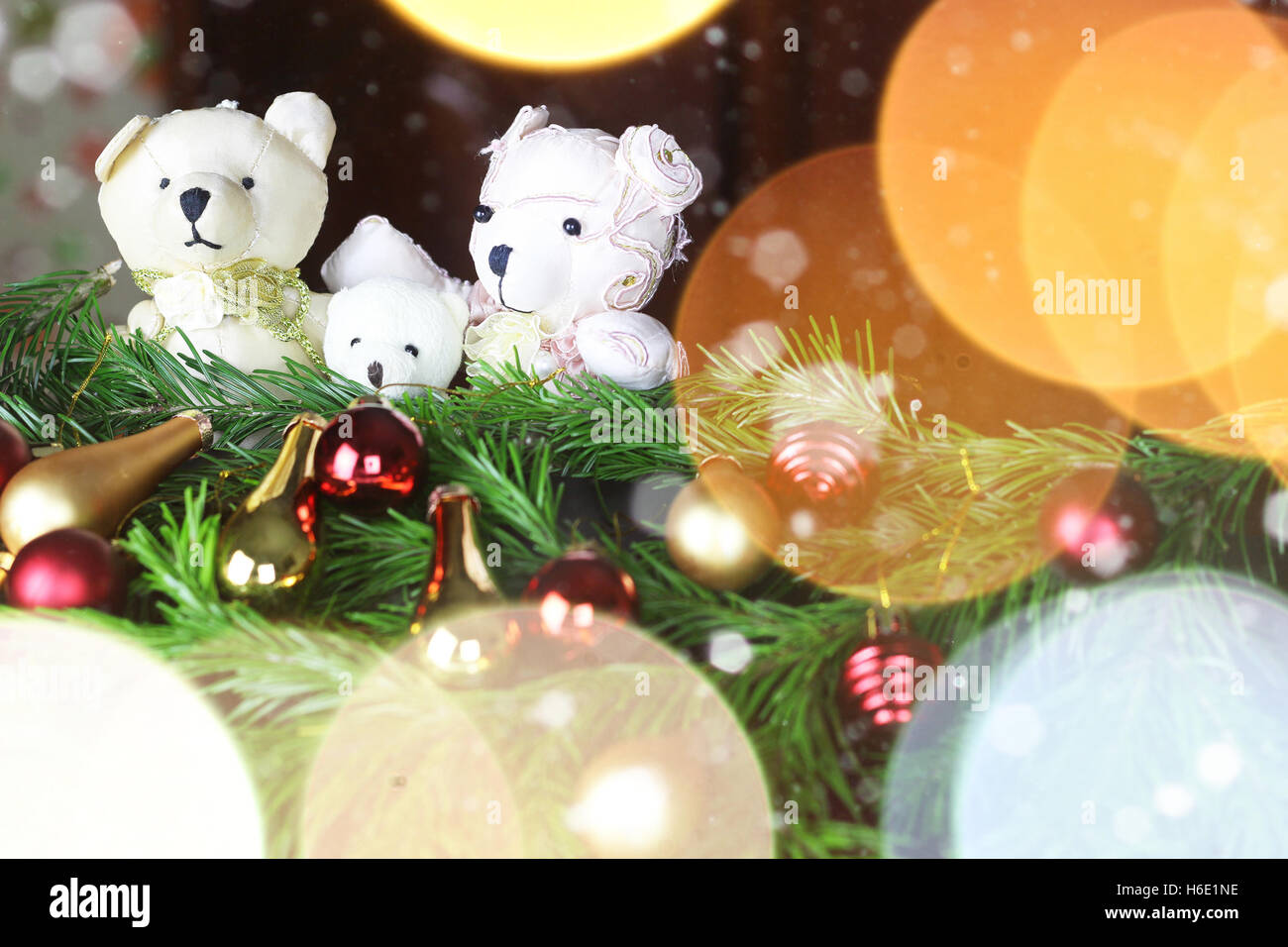 New Year tree toy bears Stock Photo - Alamy
