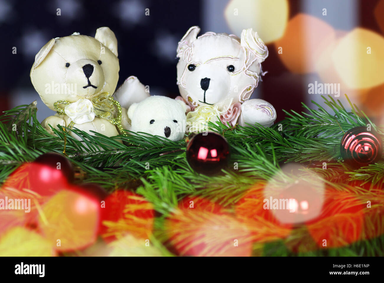 New Year tree toy bears Stock Photo - Alamy