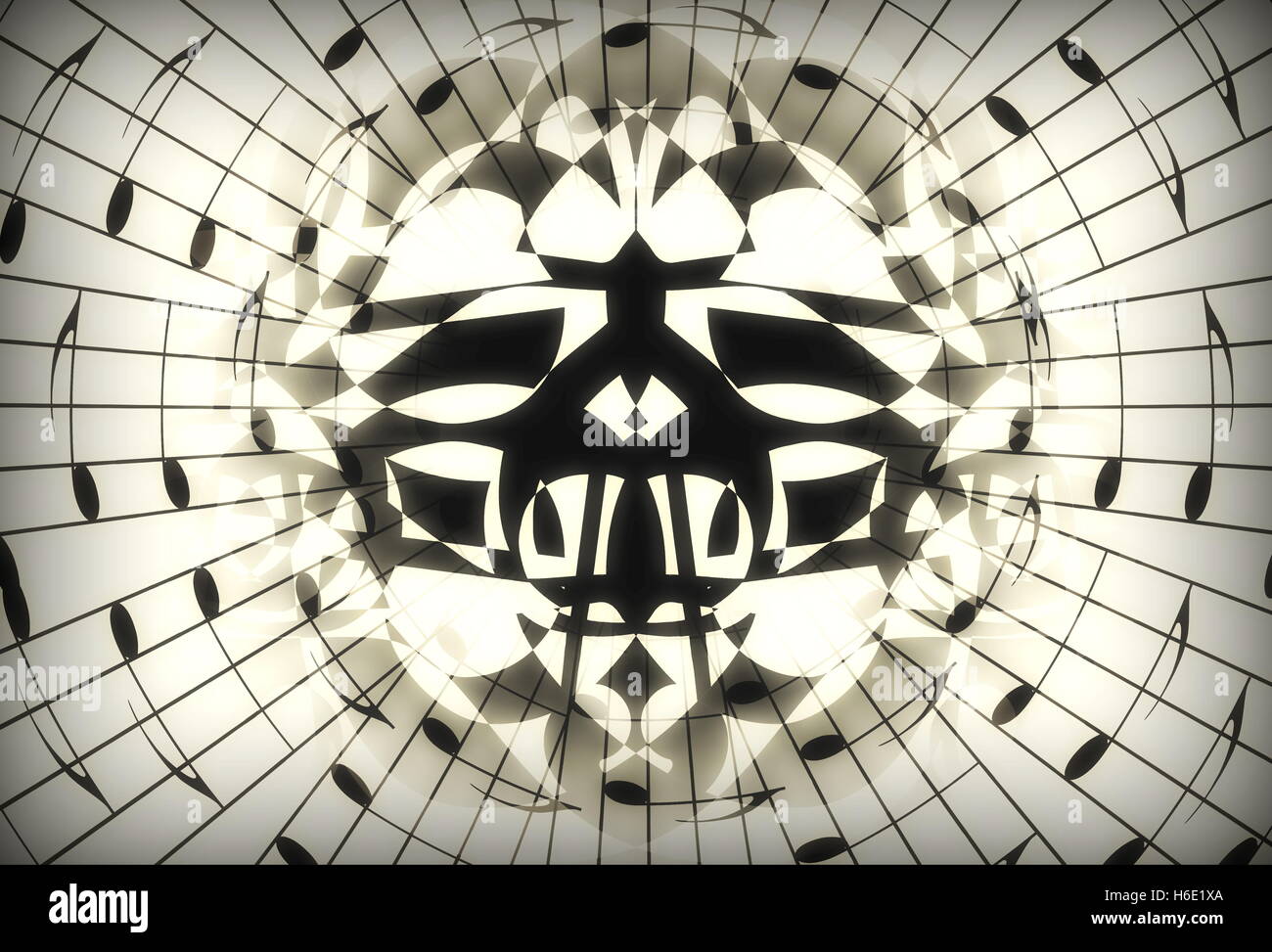 abstract music theme background with music note, modern design, black ...