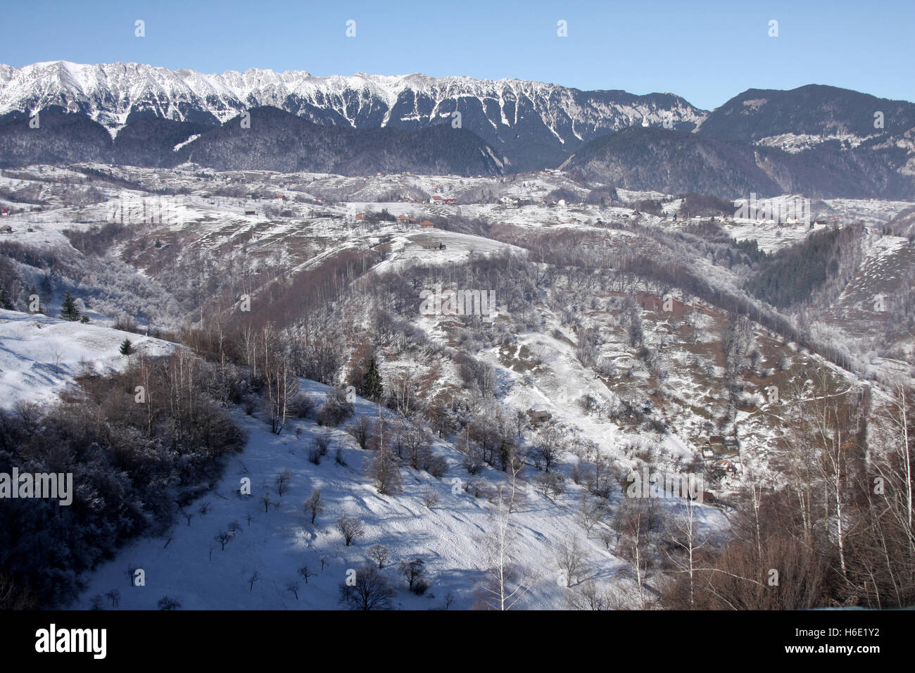 Mountaintop after snow Stock Photo - Alamy