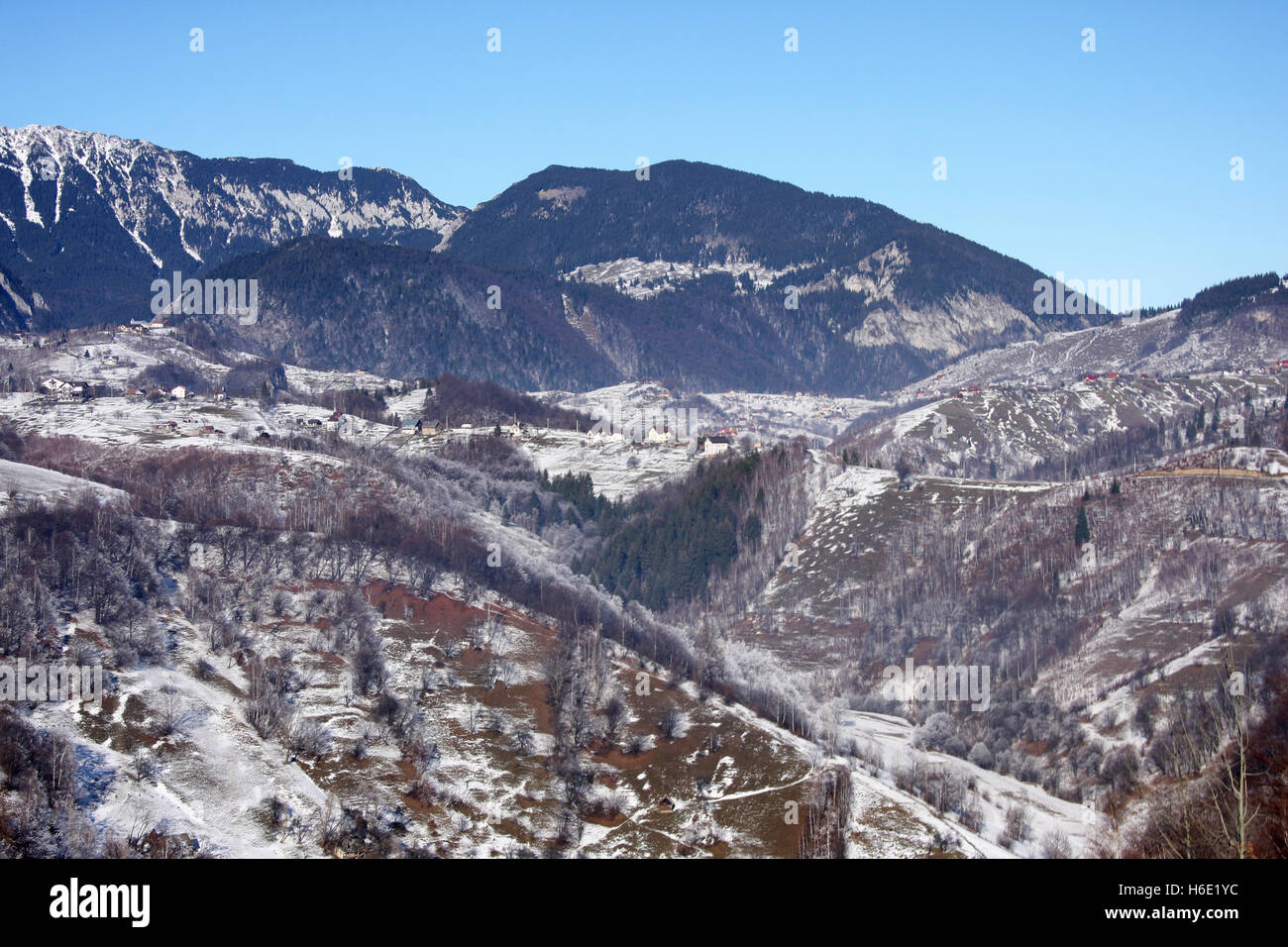 Mountaintop after snow Stock Photo - Alamy