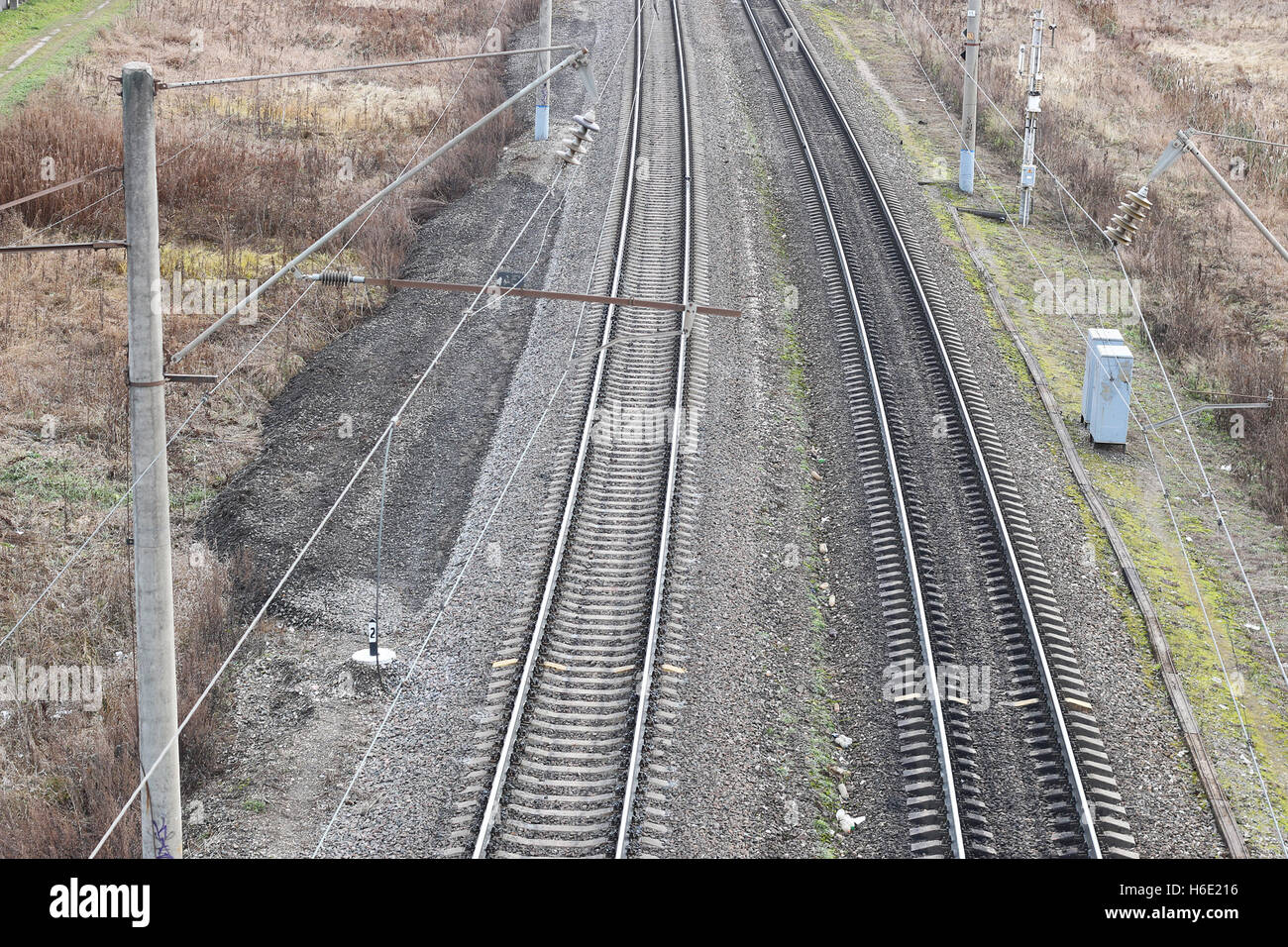 railway rails texture Stock Photo - Alamy