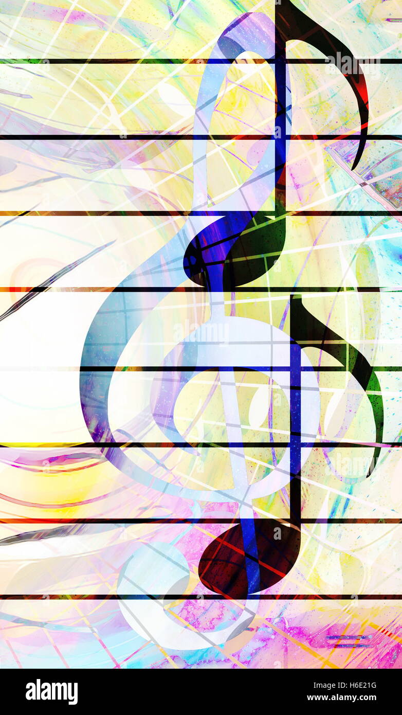 color music notes and color background. Music concept Stock Photo - Alamy