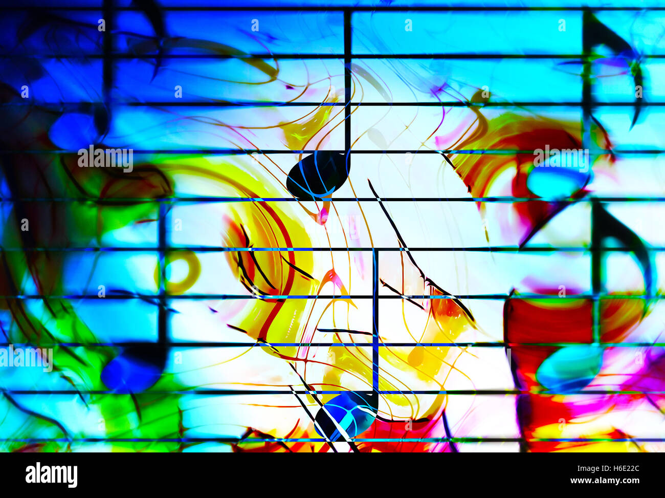 color music notes and color background. Music concept Stock Photo - Alamy