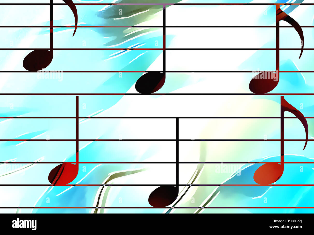 color music notes and color background. Music concept Stock Photo - Alamy