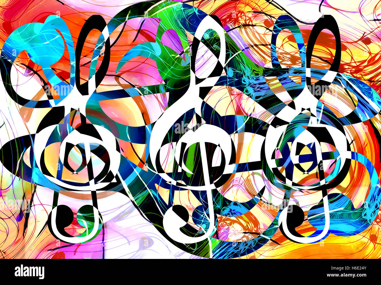 Abstract music notes mosaic background hi-res stock photography and ...