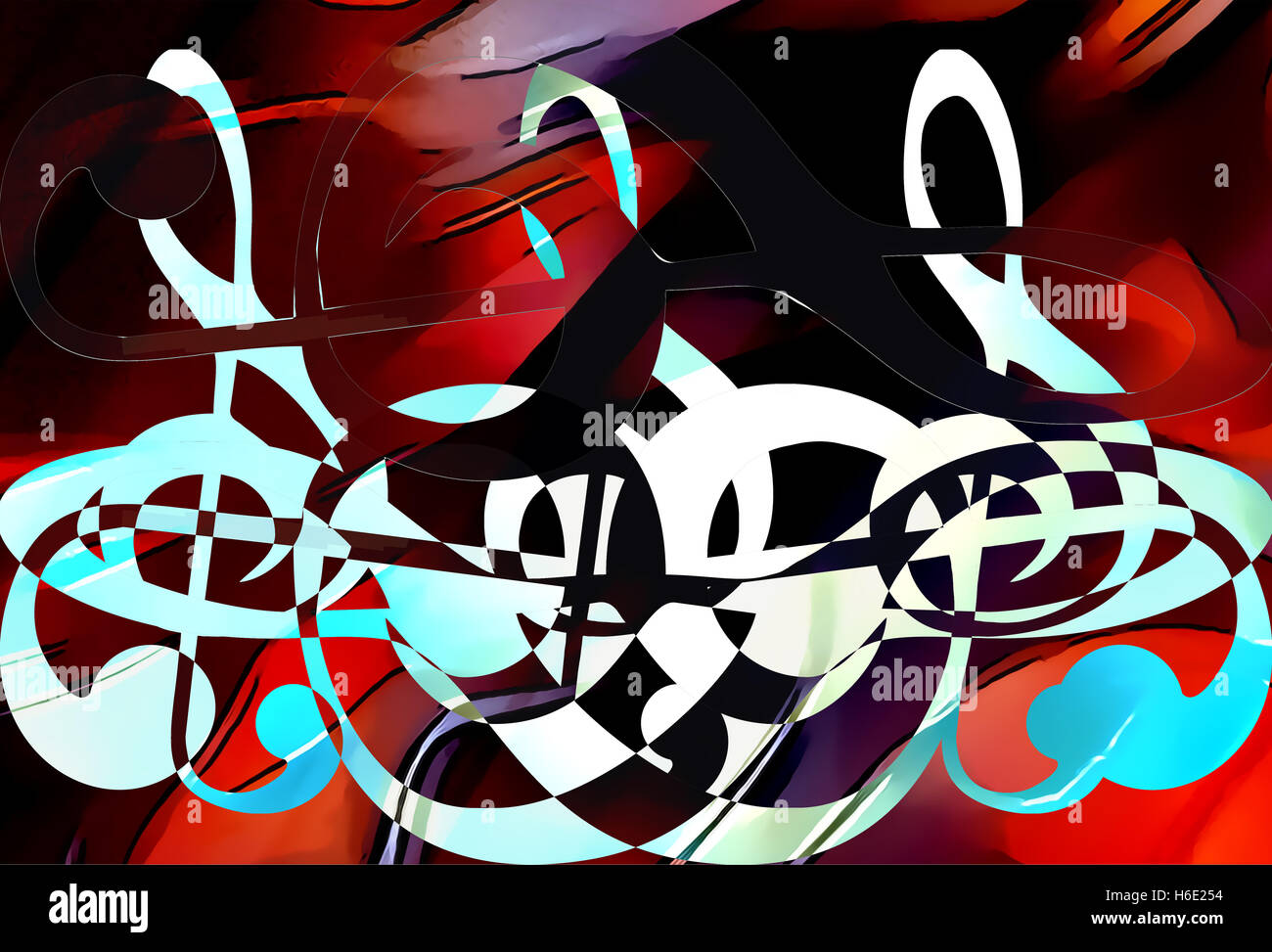 abstract music theme background with clef, modern design Stock Photo ...