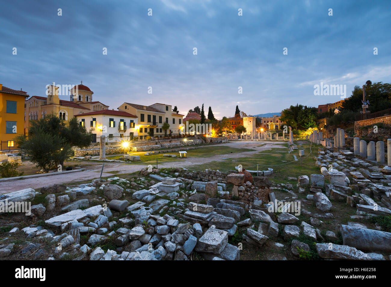 Ancient ruins in city of Athens, Greece Stock Photo - Alamy