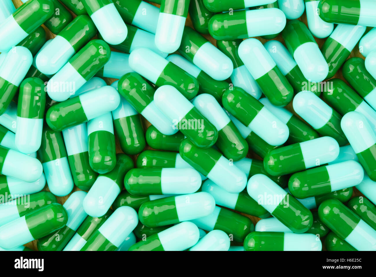 Medication Capsules Blue And Green