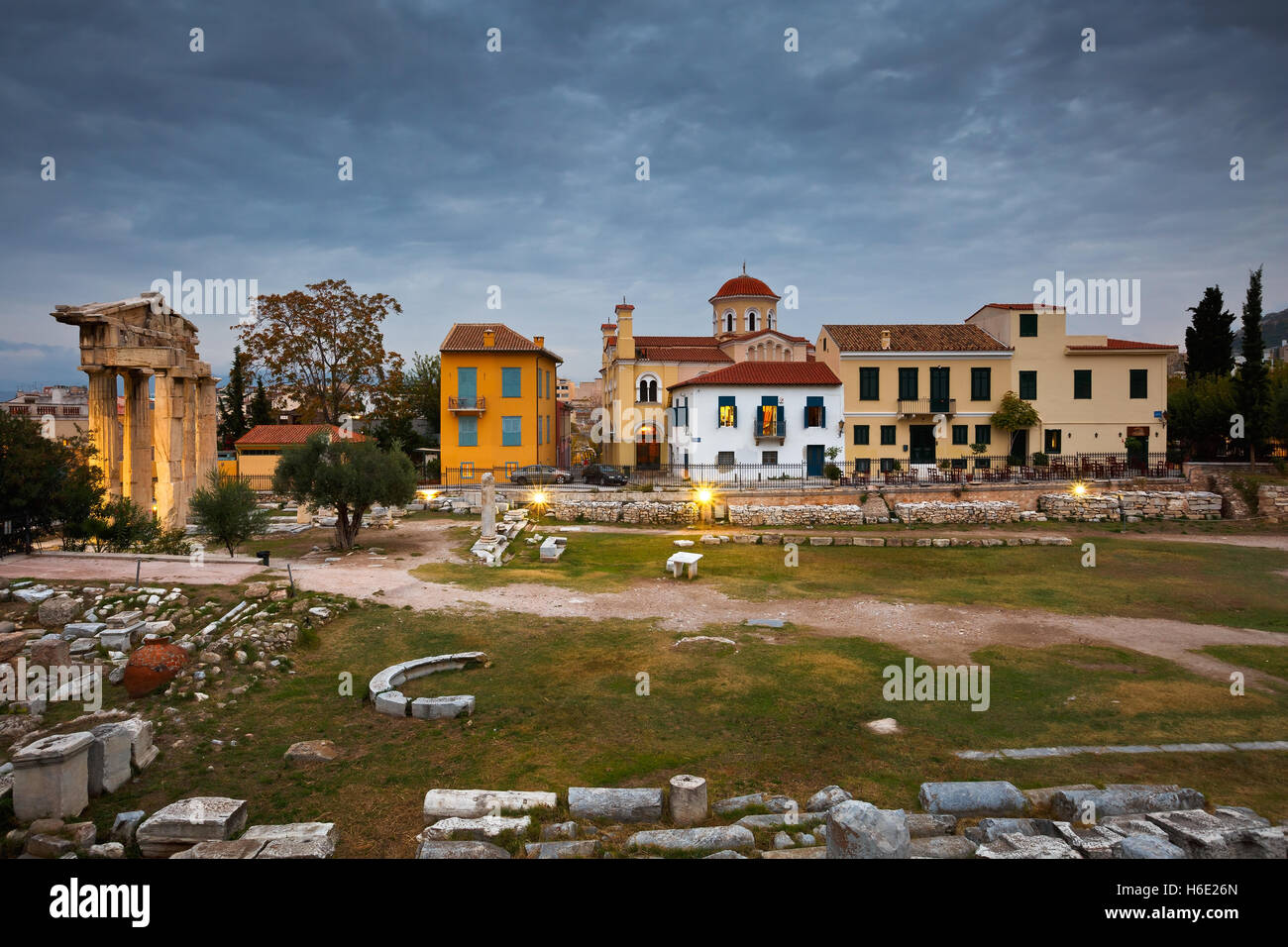 Ancient ruins in city of Athens, Greece Stock Photo - Alamy