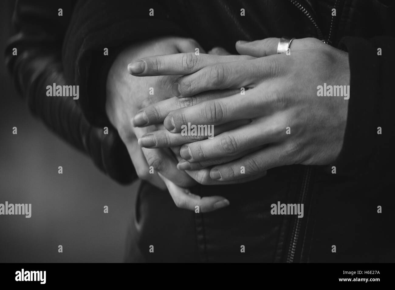 Romantic hands close up Black and White Stock Photos & Images - Alamy