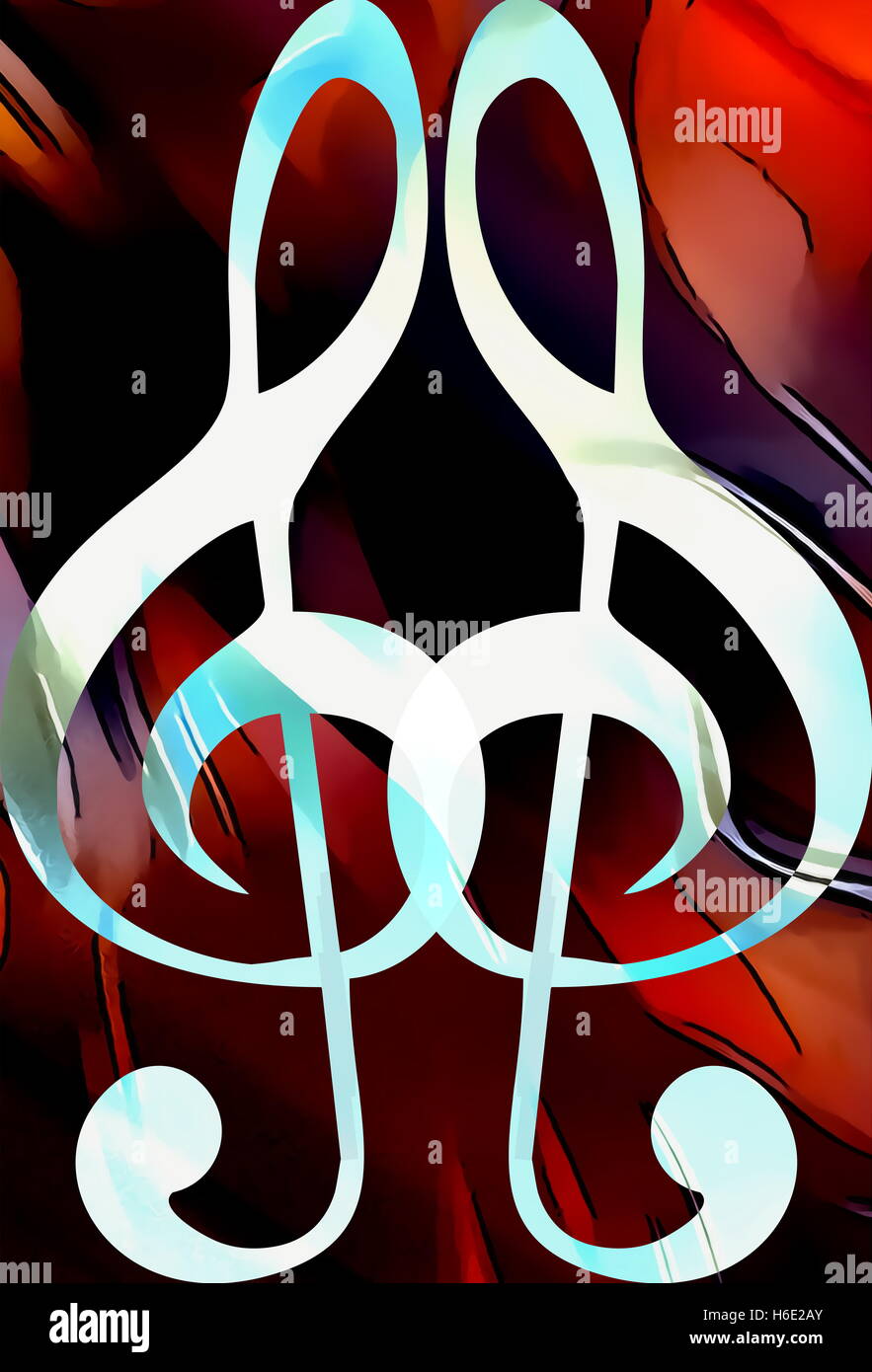 abstract music theme background with clef, modern design Stock Photo ...