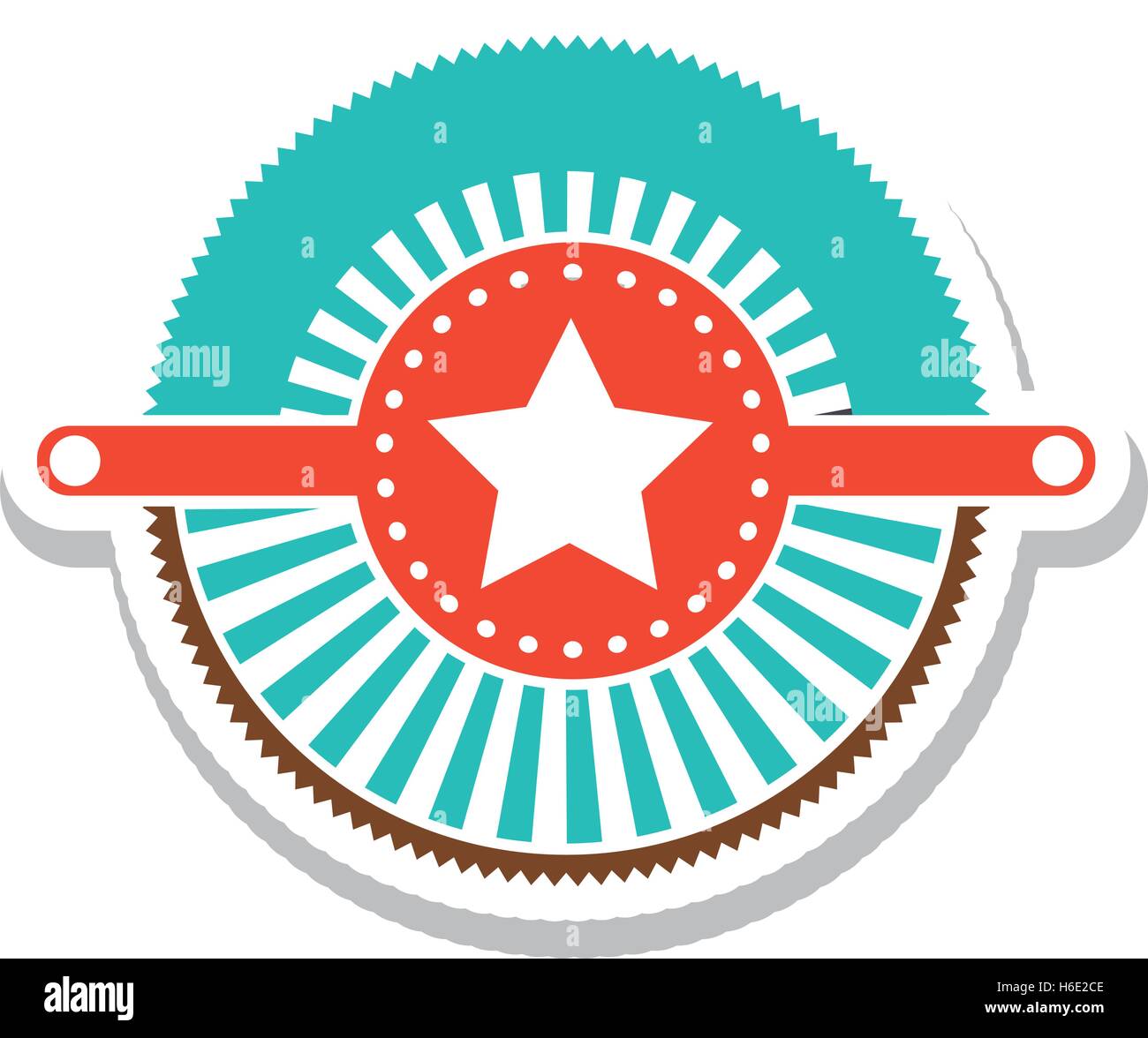 star brightly colored emblem or label icon image vector illustration ...