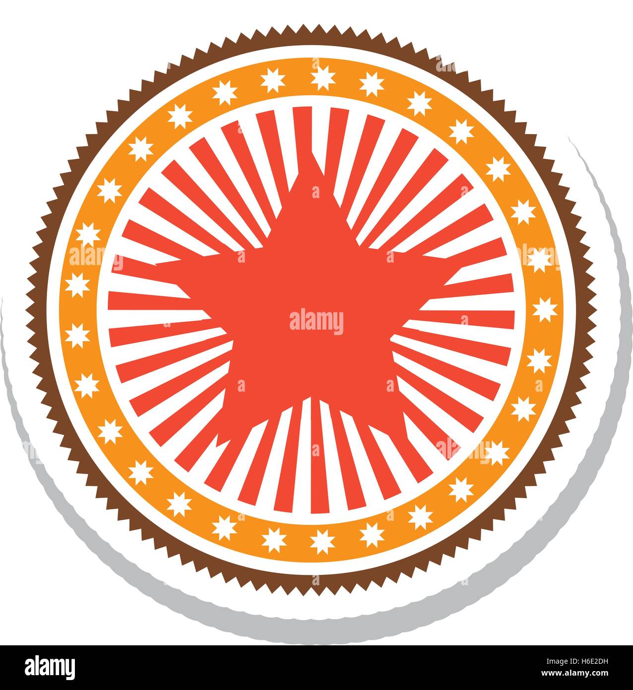 star brightly colored emblem or label icon image vector illustration ...