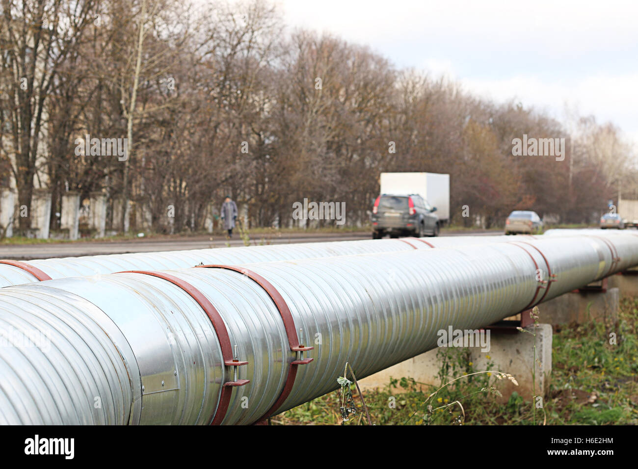 pipeline on the street Stock Photo - Alamy