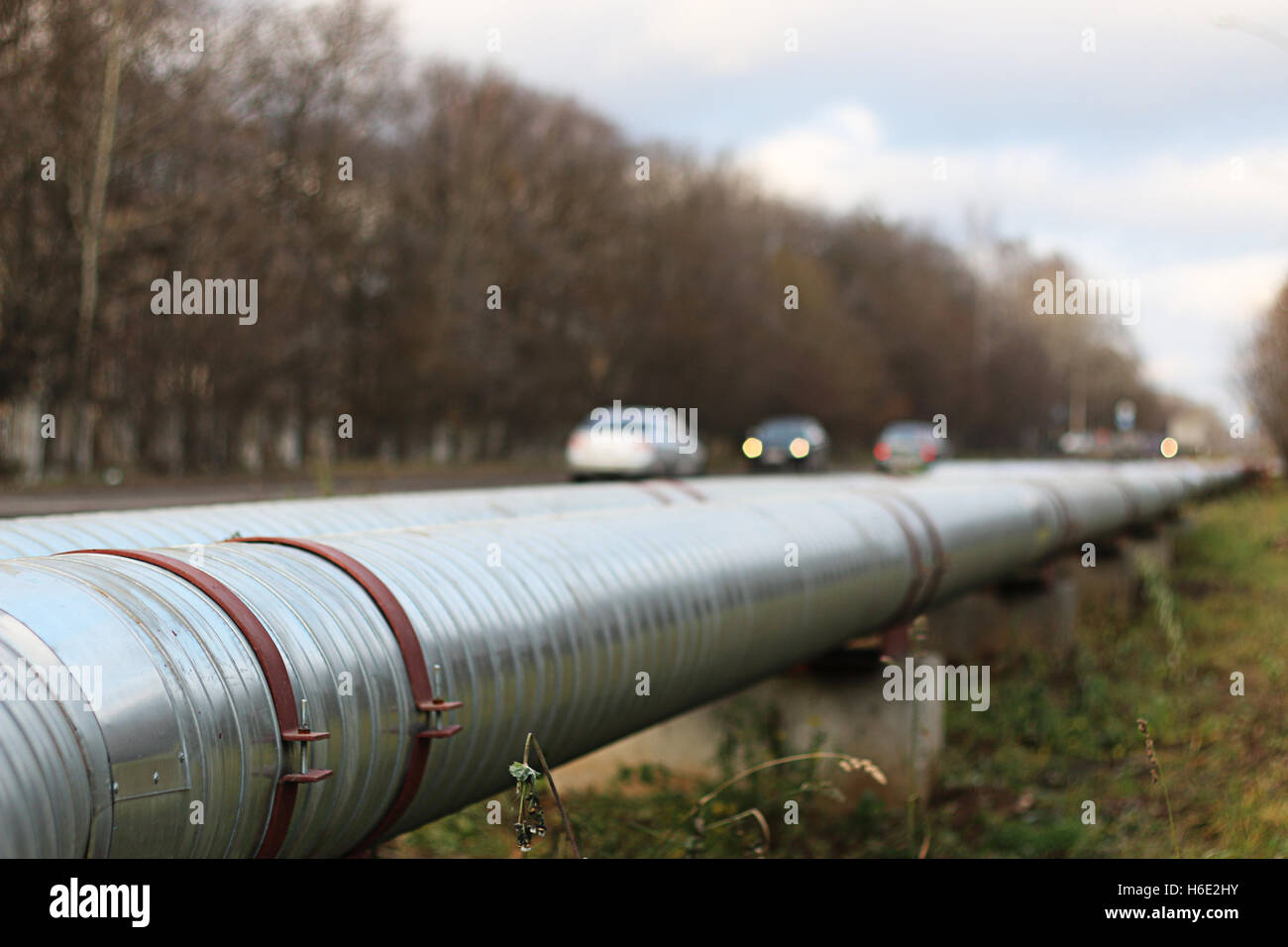 pipeline on the street Stock Photo - Alamy