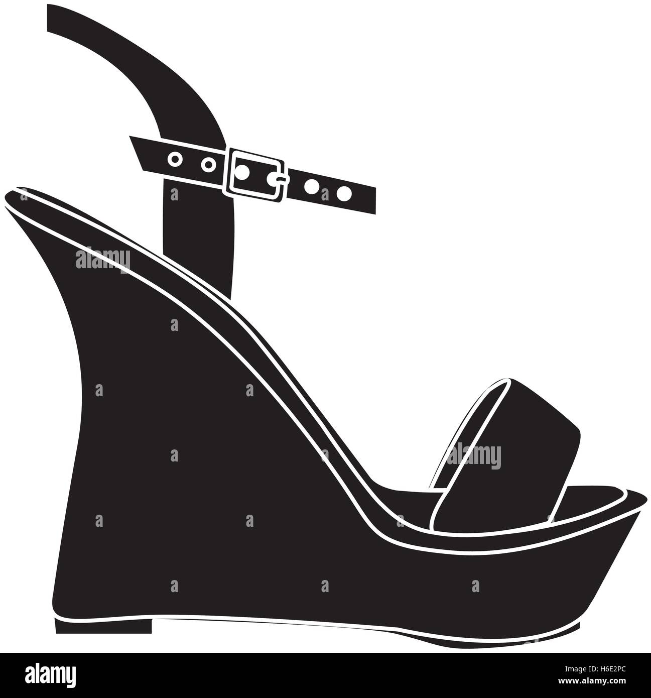 wedge shoe icon image vector illustration design Stock Vector Image ...
