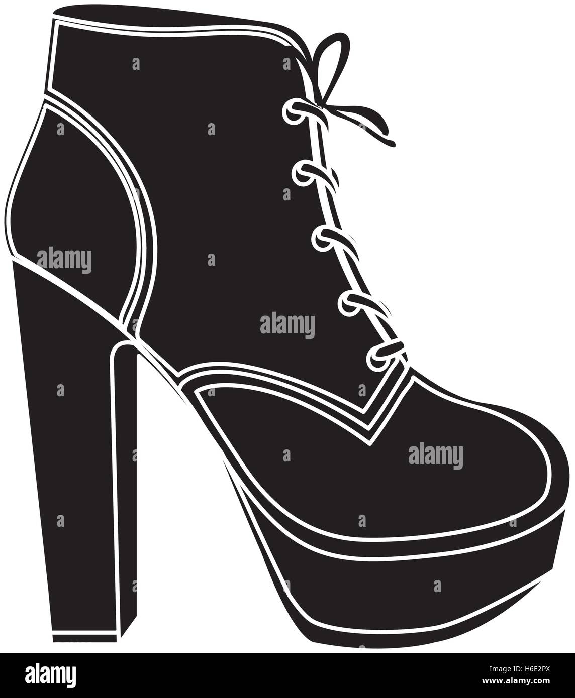 Walking boot with high heel Stock Vector Images - Alamy