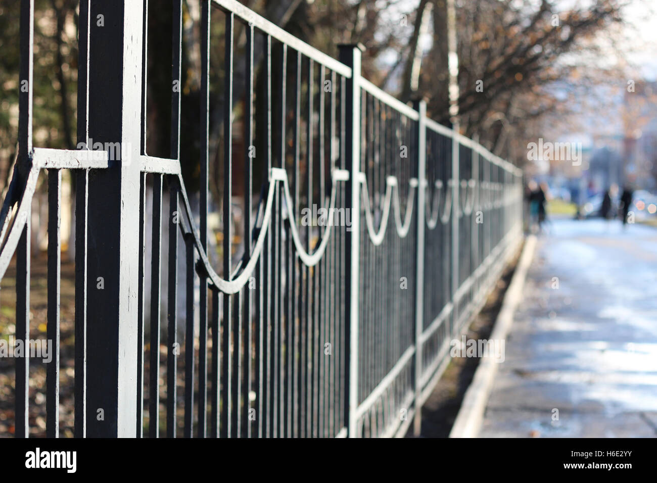 Street wrought fence Stock Photo - Alamy