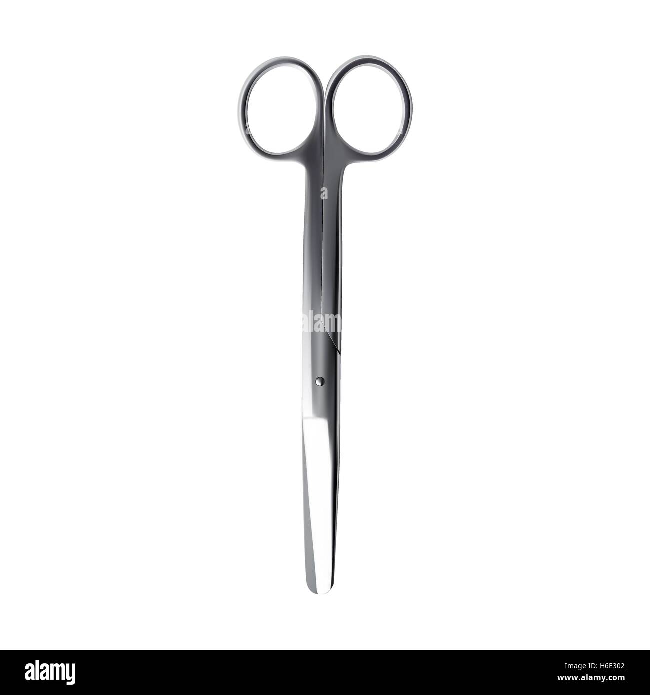Steel scissors isolated on white background. Vector realistic ...