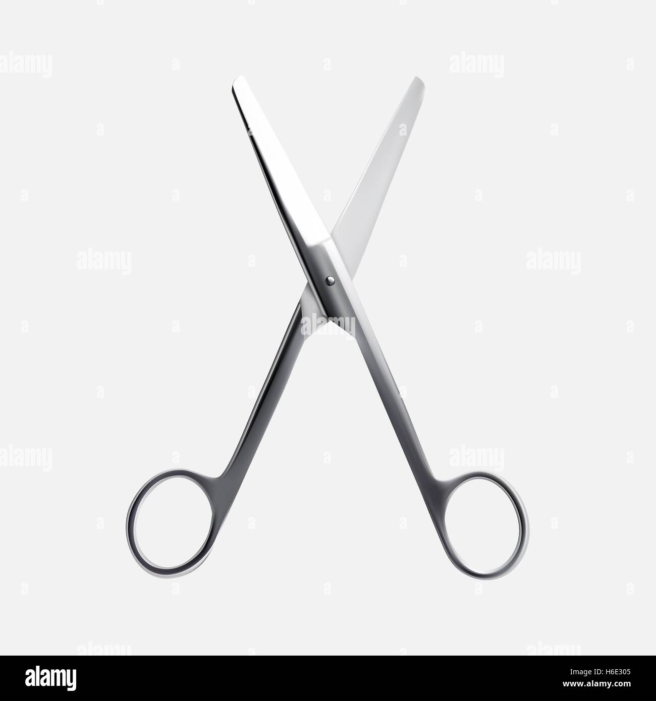 Steel scissors isolated on white background. Vector realistic ...