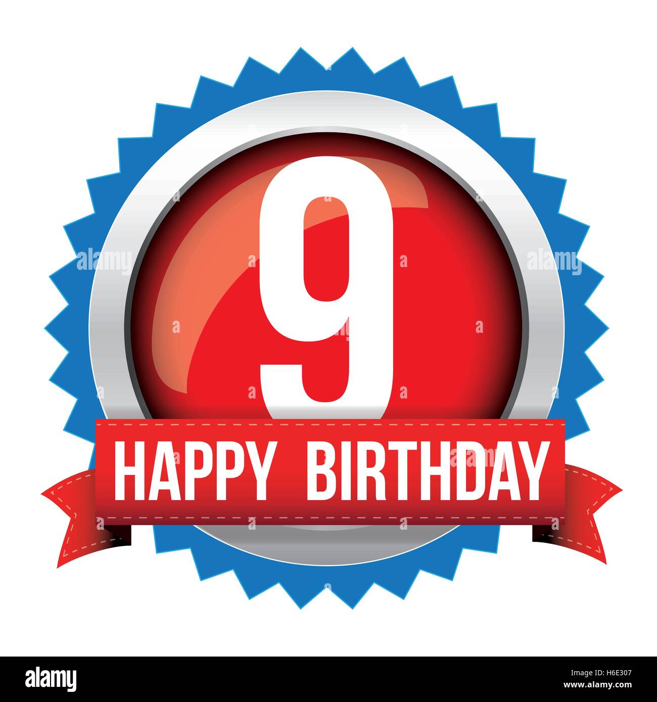 Happy 9th birthday hi-res stock photography and images - Alamy
