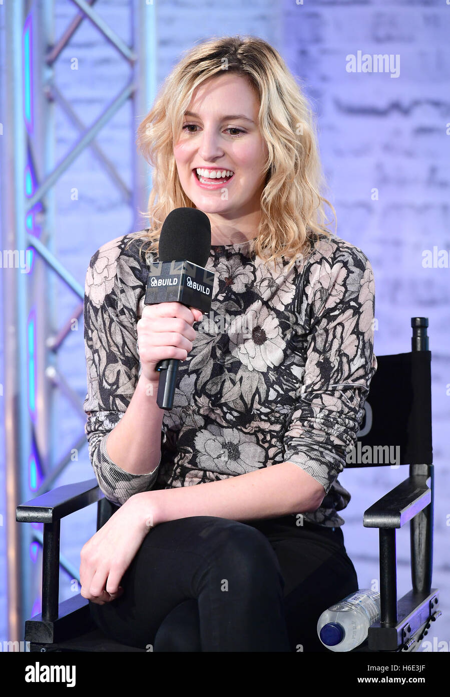 Laura Carmichael from Burn Burn Burn speaking at an AOL BUILD series ...