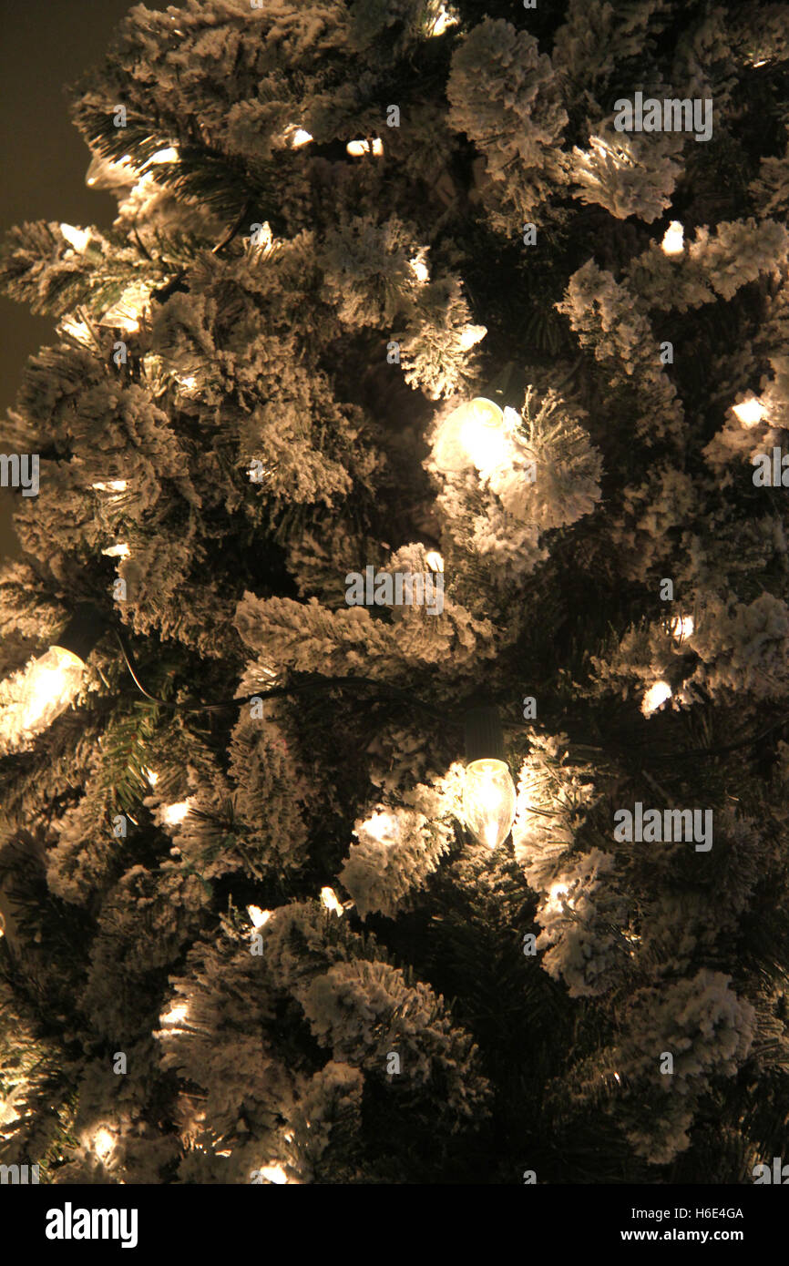 Detail of illuminated Christmas tree Stock Photo - Alamy