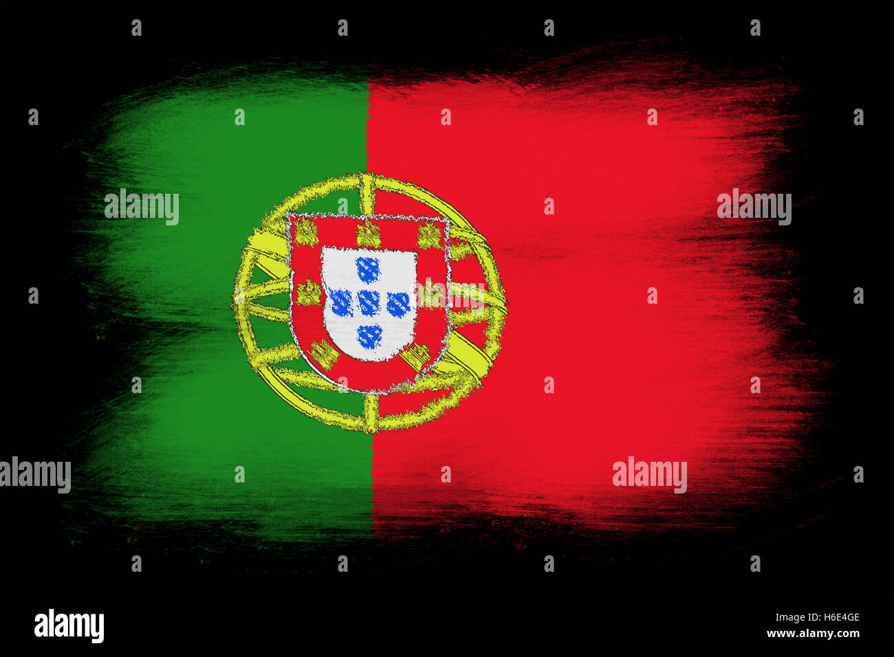 The Portuguese flag Stock Photo - Alamy