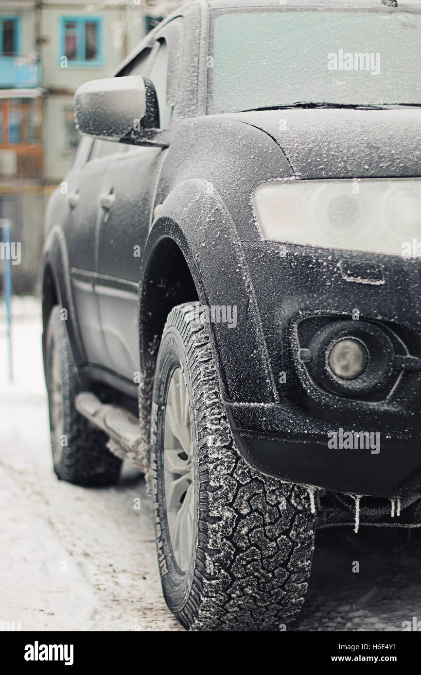 car frost winter Stock Photo - Alamy