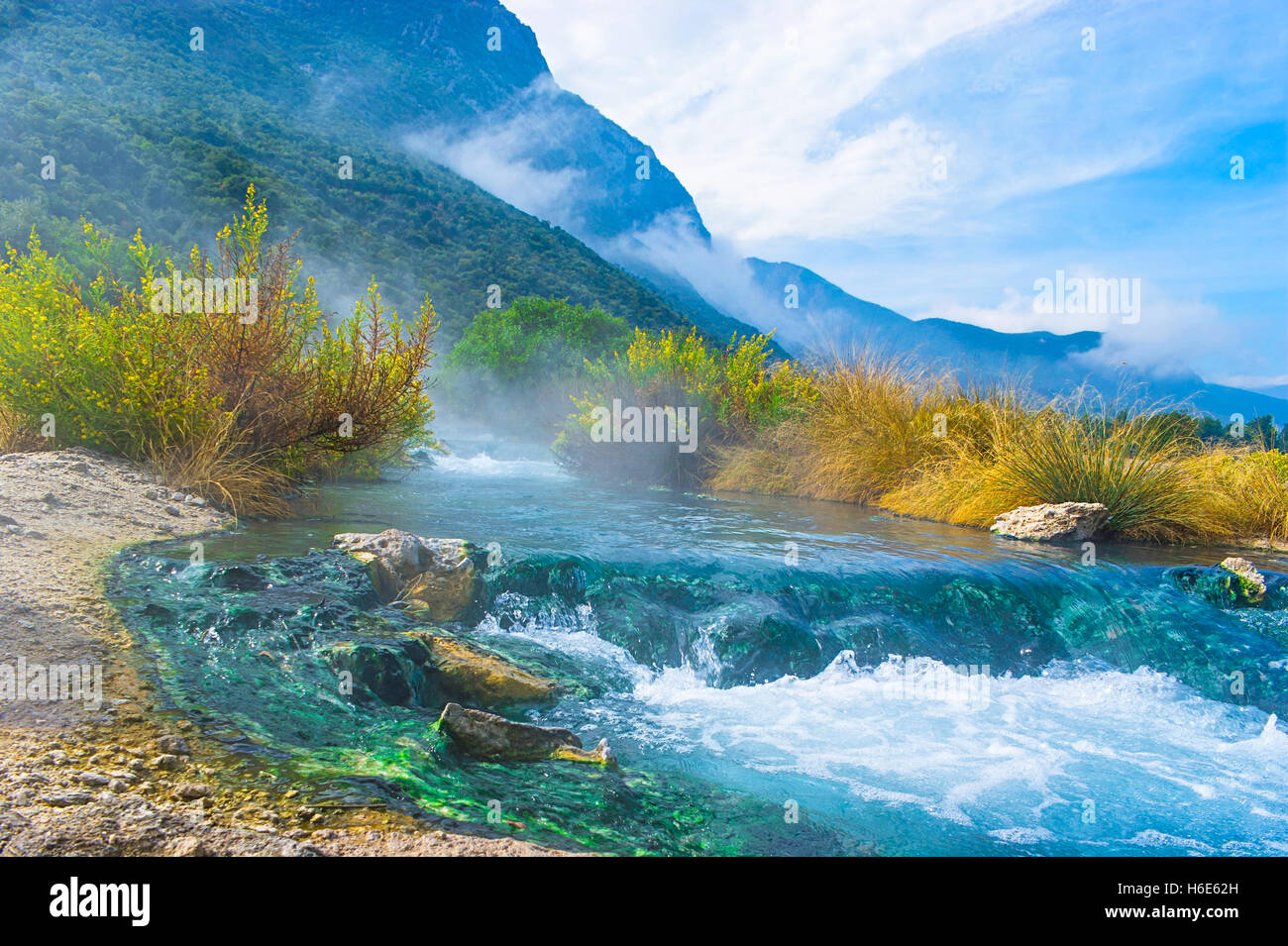 The hot greek springs from which Thermopylae takes its name originate ...