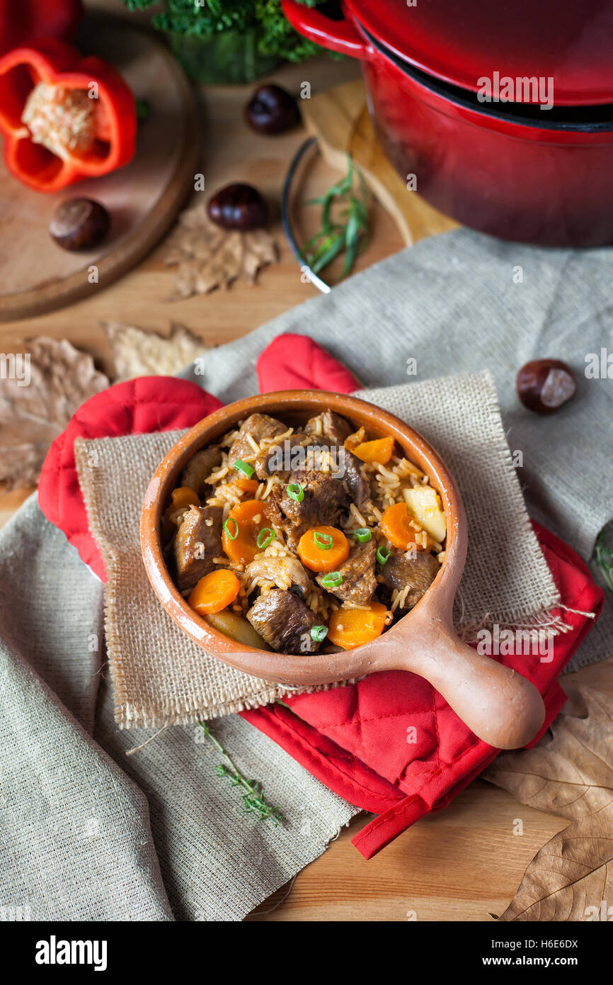 Mushrooms vegetables stewed in pot hi-res stock photography and images ...