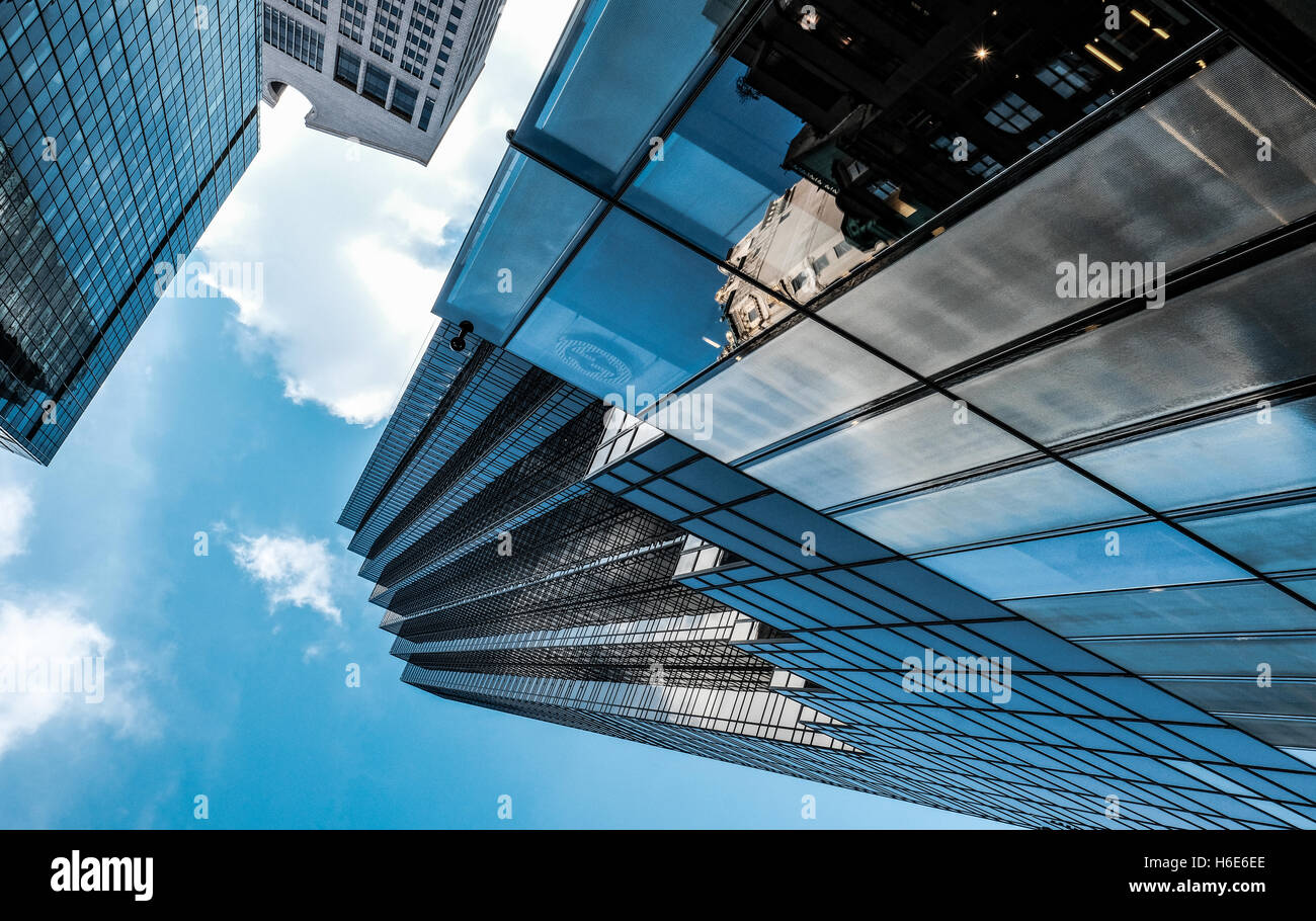 Abstract view of the Trump Tower in Manhattan, together with other ...