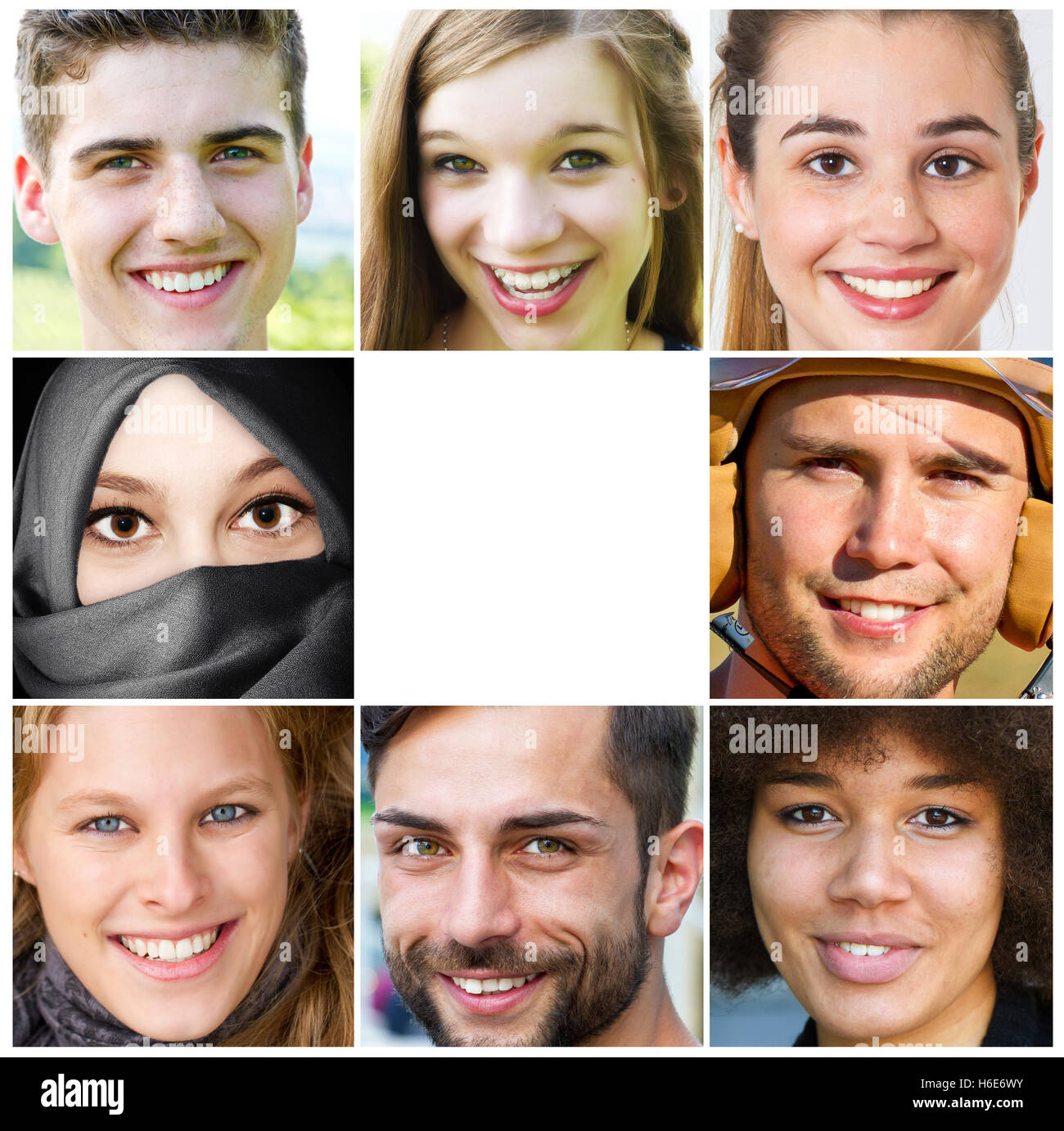 Faces collage world hi-res stock photography and images - Alamy