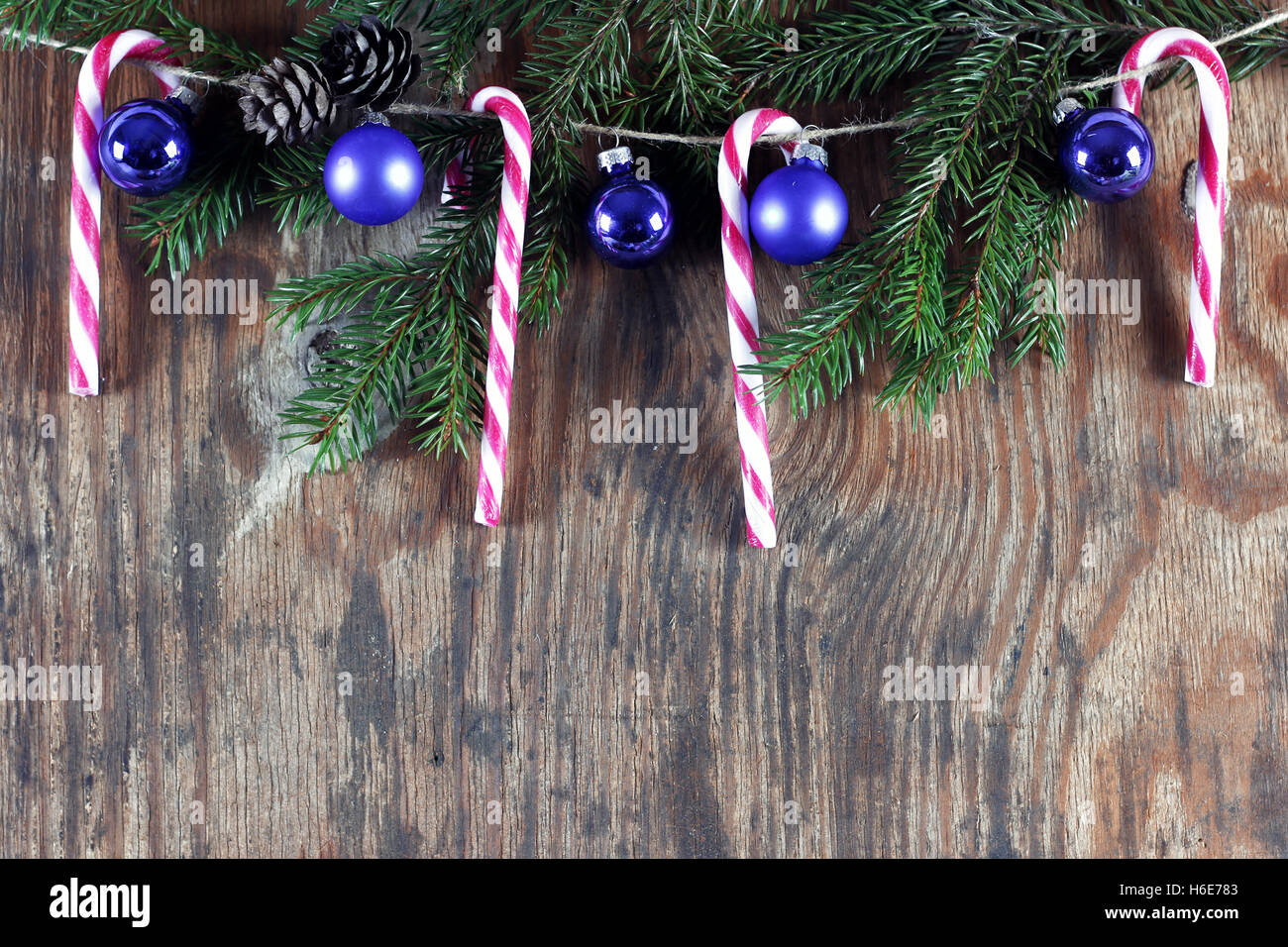 Candy Sticks Christmas ball ornament Stock Photo - Alamy