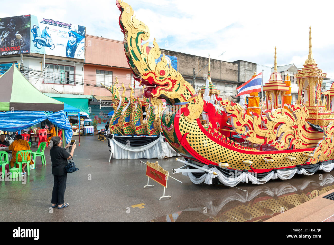 Chak Phra, the Buddhist festival held annually in Suratthani province ...