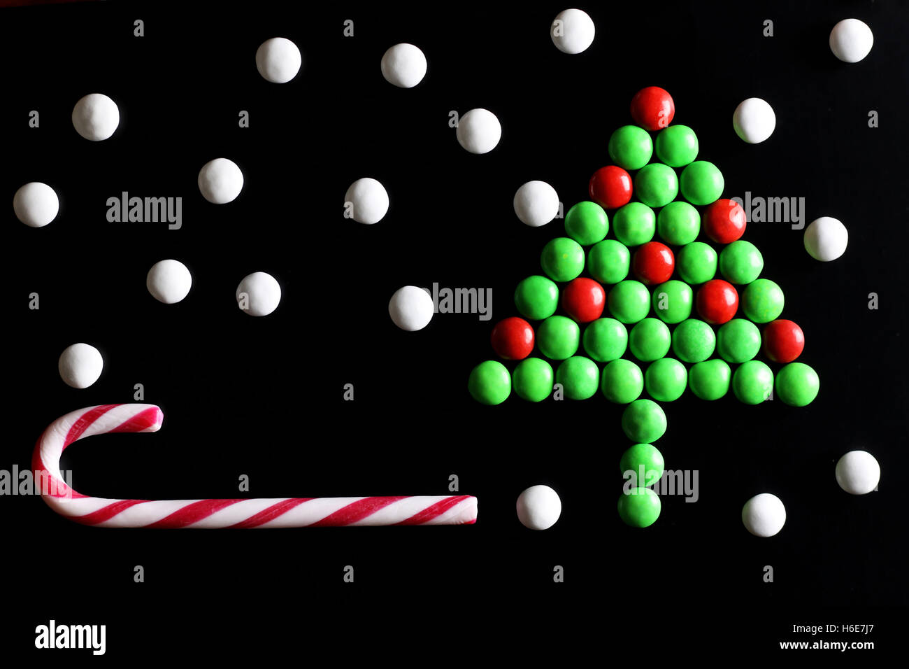 christmas tree shape candy background Stock Photo - Alamy
