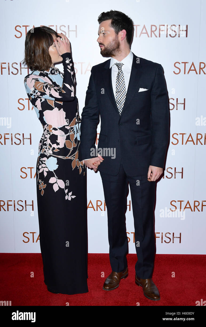 Lizzy Caplan and Tom Riley attending the UK premiere of Starfish at the ...