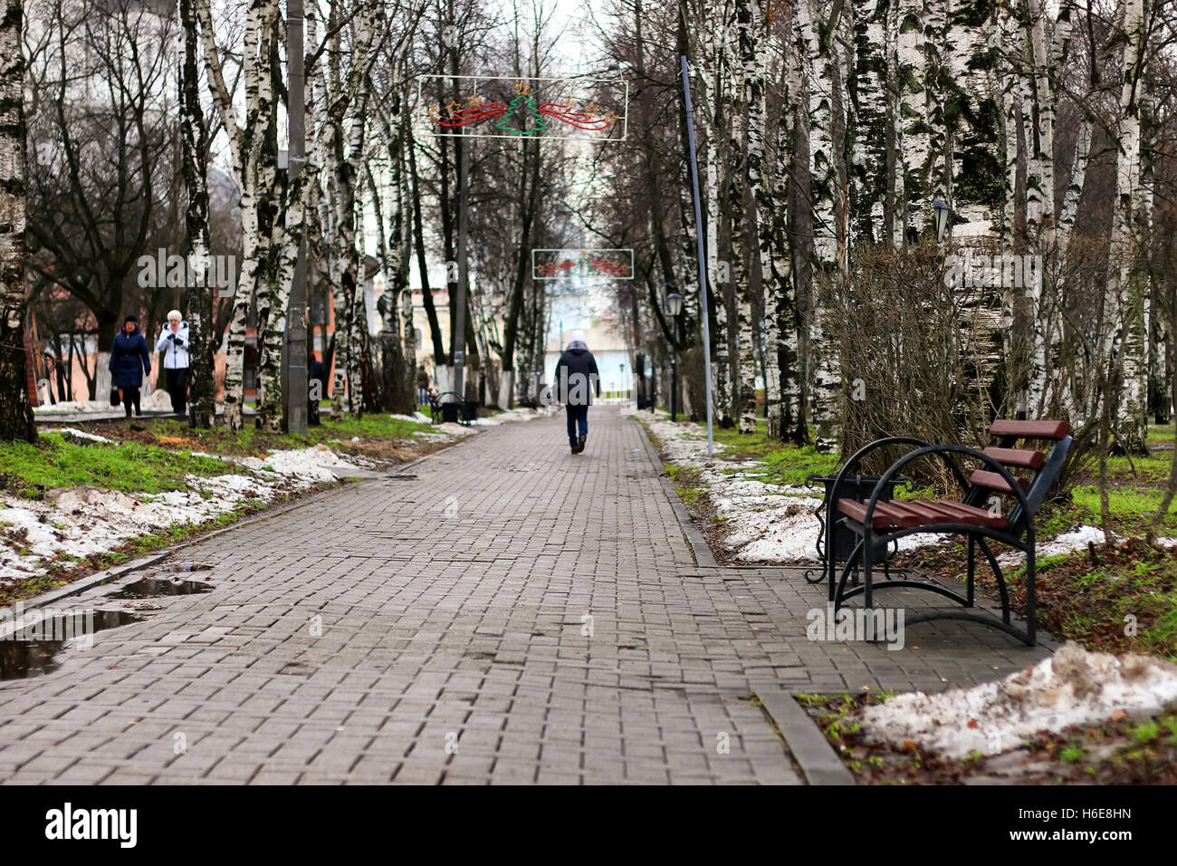 city in spring Stock Photo - Alamy