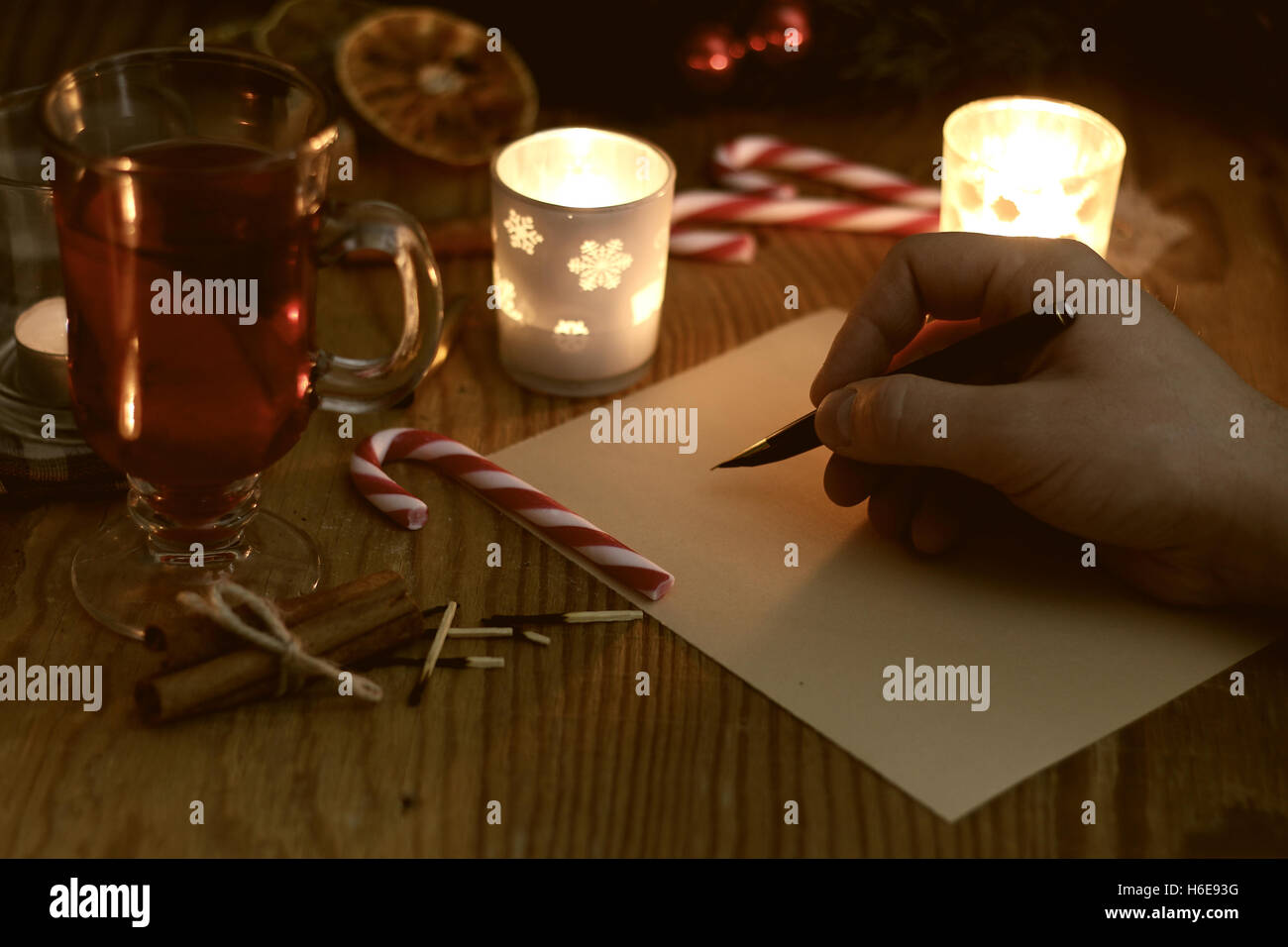 hand writing Christmas Stock Photo - Alamy