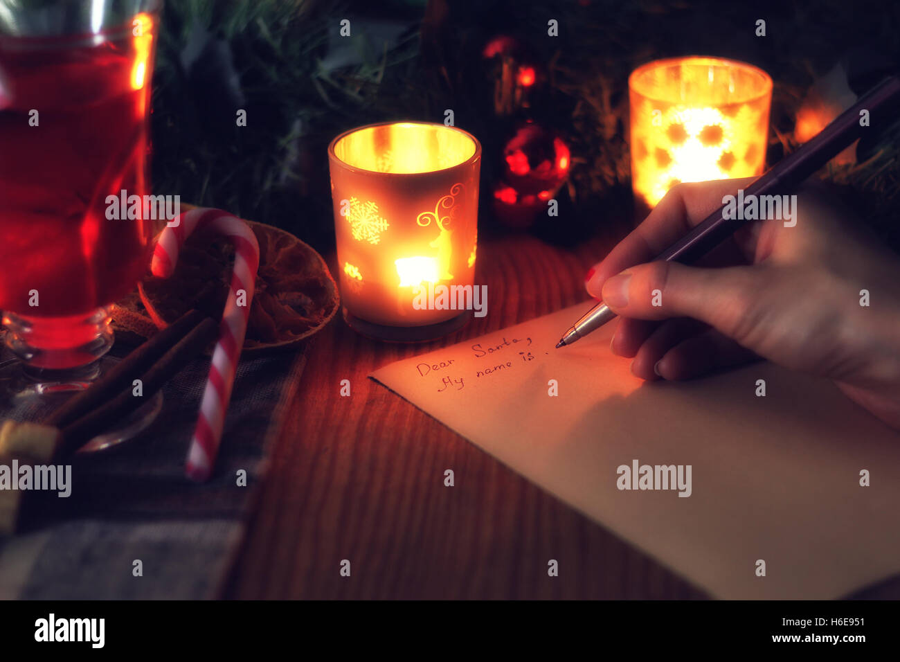 hand write wish year Stock Photo - Alamy
