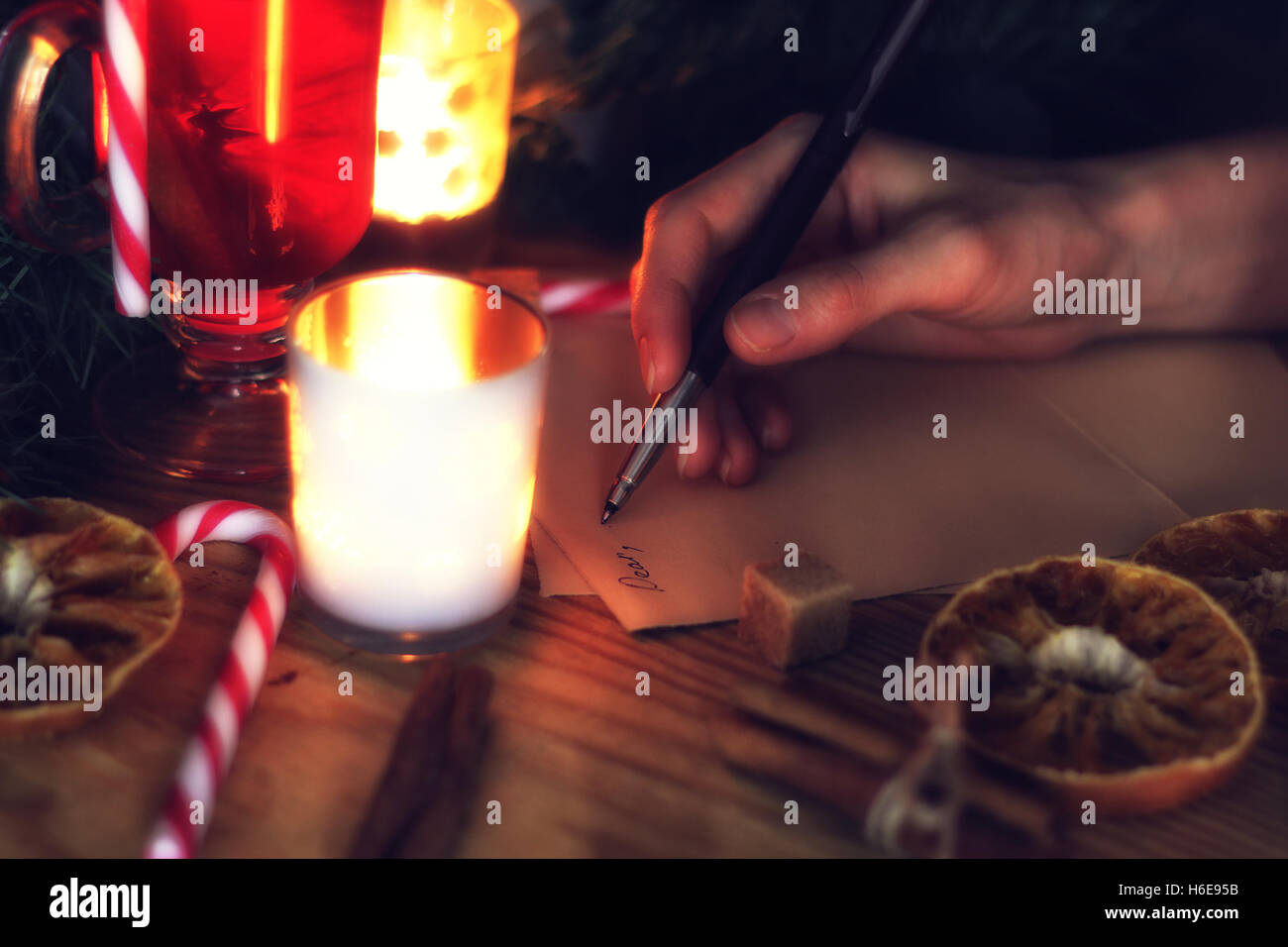 hand write wish year Stock Photo - Alamy