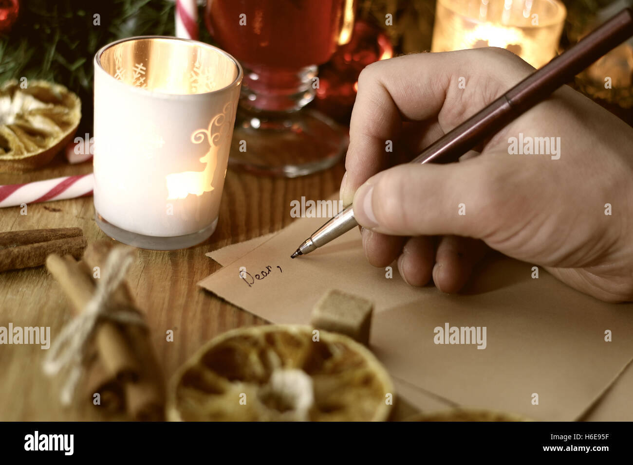 hand writing Christmas Stock Photo - Alamy