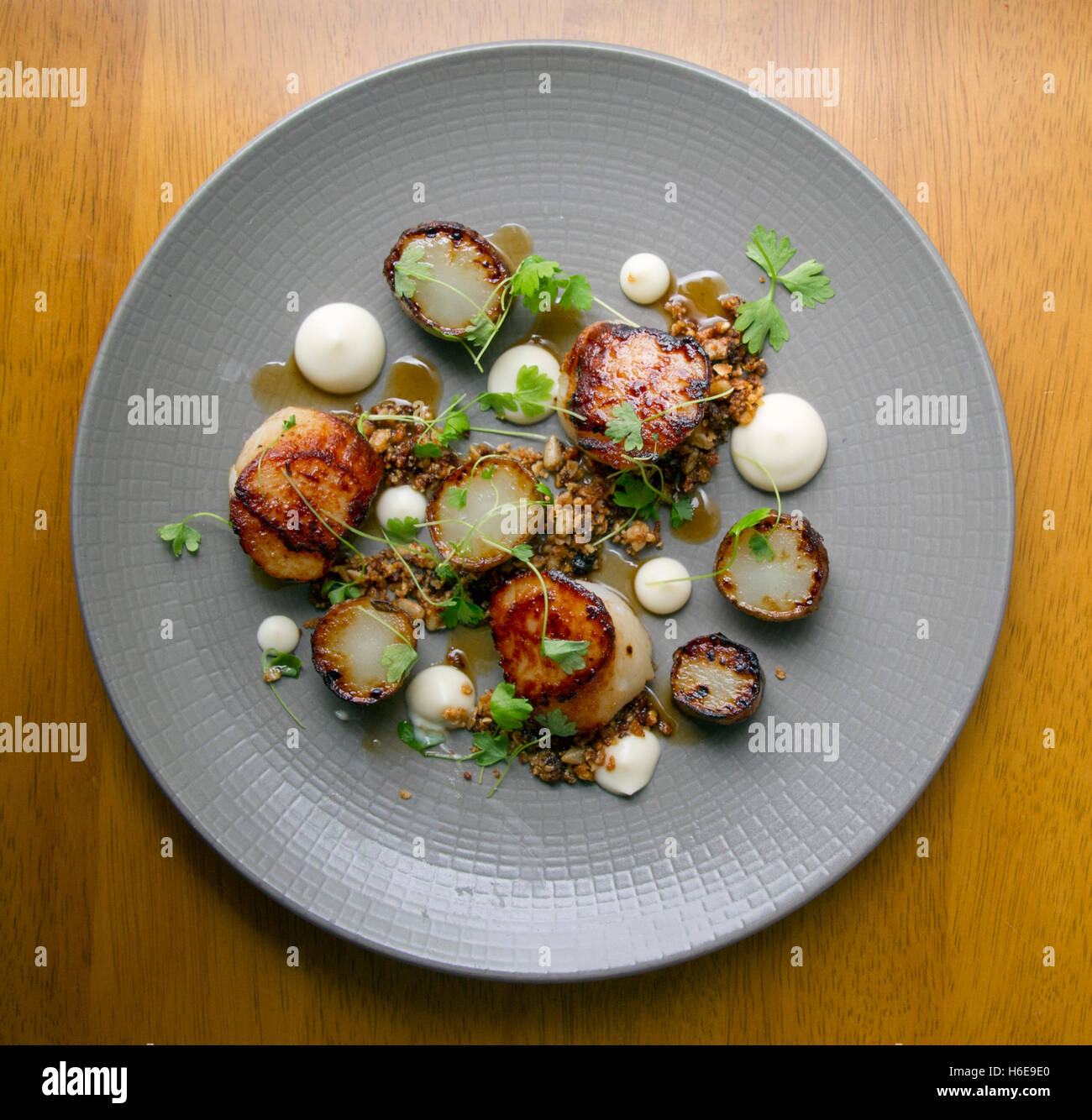 The Shore Restaurant,Penzance,Cornwall,UK, interiors and food Stock ...