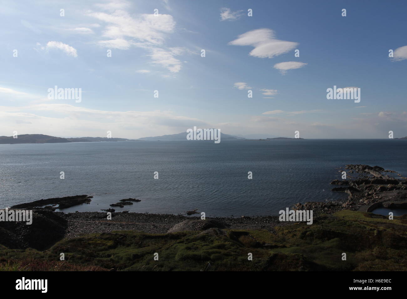 Isle of Scarba viewed from Isle of Easdale Scotland September 2013 ...