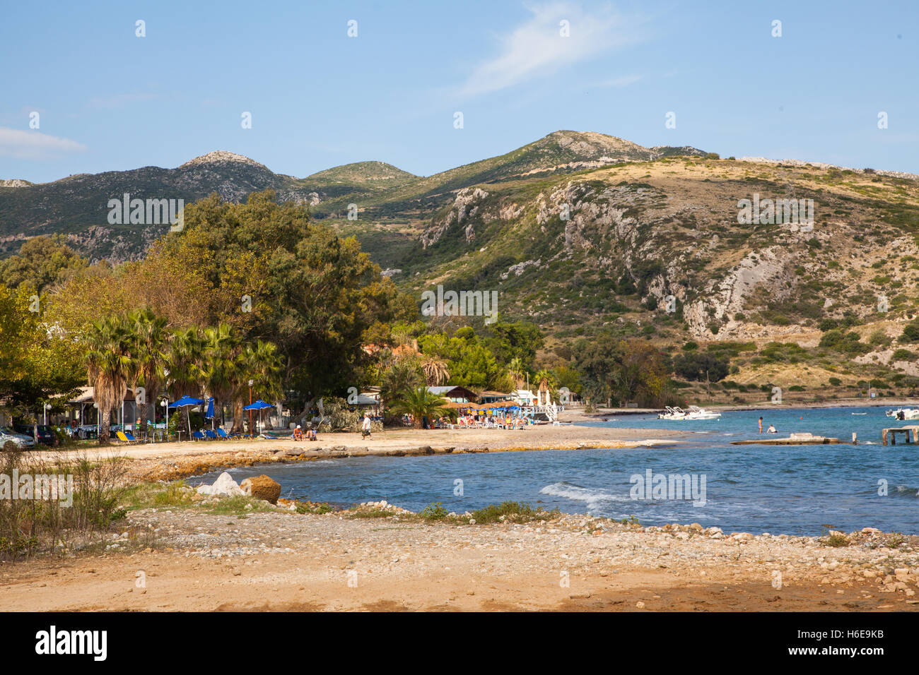 the Greek resort of Katelios on the island of Kefalonia Greece Stock ...