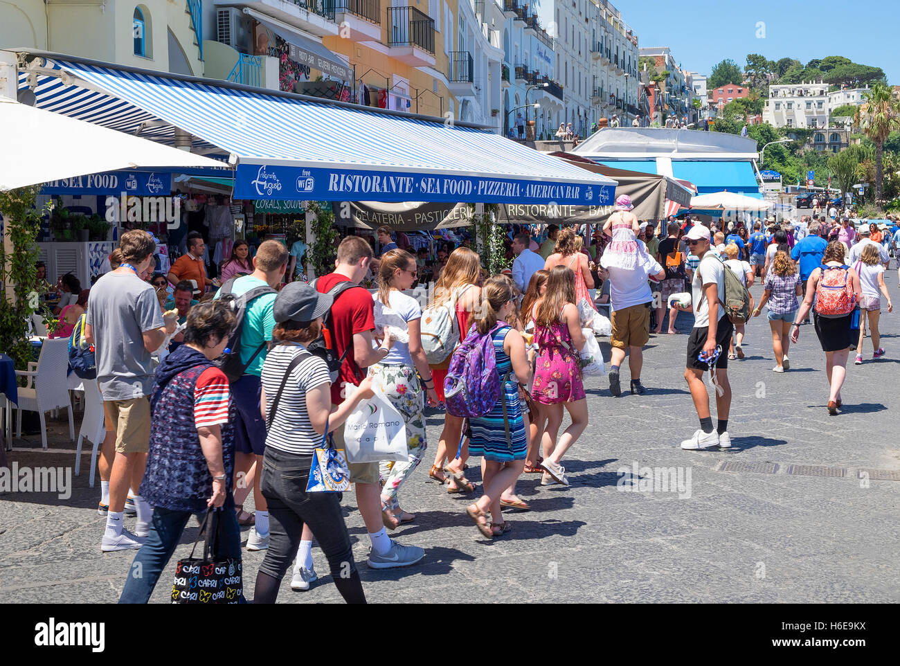 Marina grande tourist shopping capri hi-res stock photography and ...